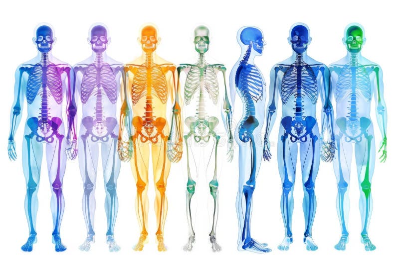 Group of Skeletons Standing Together Stock Image - Image of decay ...
