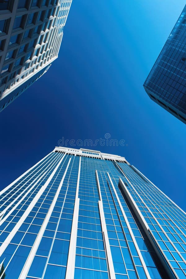 A Group of Skyscrapers on a Clear Blue Day Stock Image - Image of ...