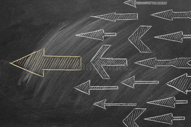 Leadership Concepts with Arrows Stock Photo - Image of competition ...
