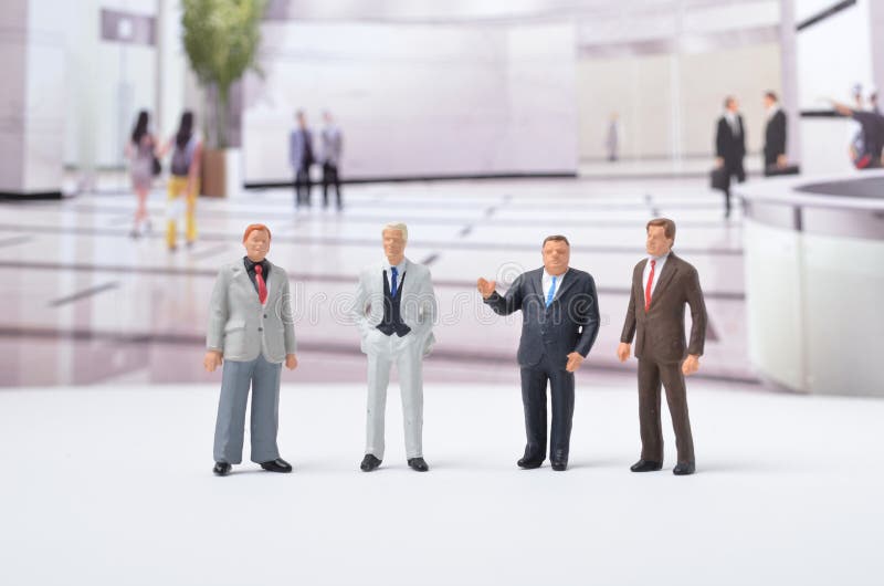 Group of Small Business Figure Stock Image - Image of person, figurine ...