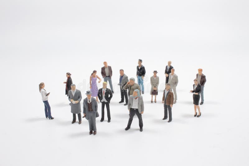 A Group of the Small Business Figure on Board Stock Image - Image of ...