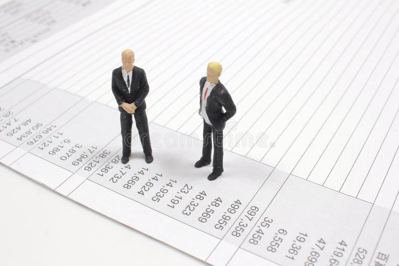 Group of the Small Business Figure on the Report Data Stock Image ...