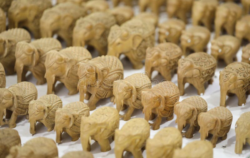 Group of Small Elephant Statue Stock Image - Image of elephant, group ...