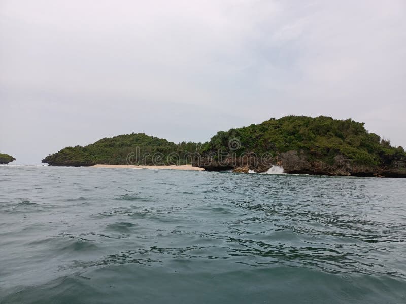 A Group of Small Islands at Pacitan at East Java Indonesia Stock Photo ...