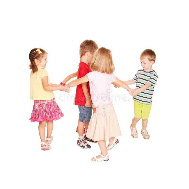 Group of Small Kids Dancing, Having Fun. Stock Image - Image of ...