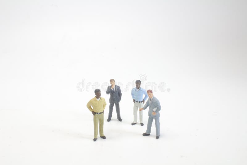 The Group of the Small People Figure Stock Photo - Image of growth ...