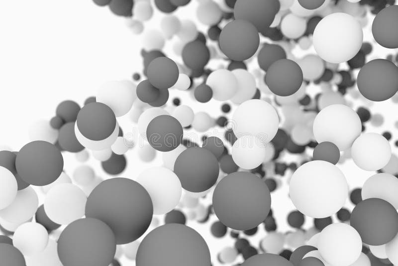 Group of Small Spheres Black and White Stock Illustration ...