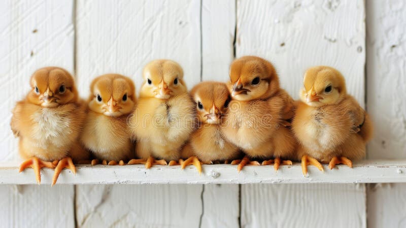 Group of Small Yellow Chicks Sitting Together Stock Photo - Image of ...