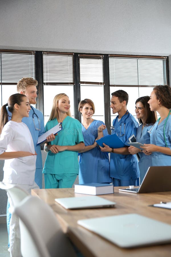Group of Smart Medical Students Stock Photo - Image of classroom ...