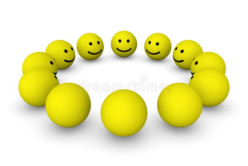 Group of smiley balls stock illustration. Illustration of character ...