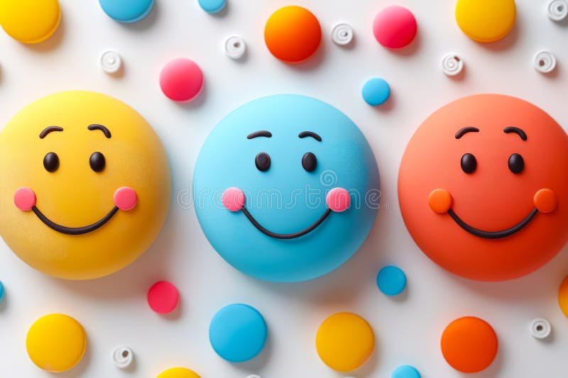 Colorful Smiley Balls Pink Background Stock Photos - Free & Royalty ...