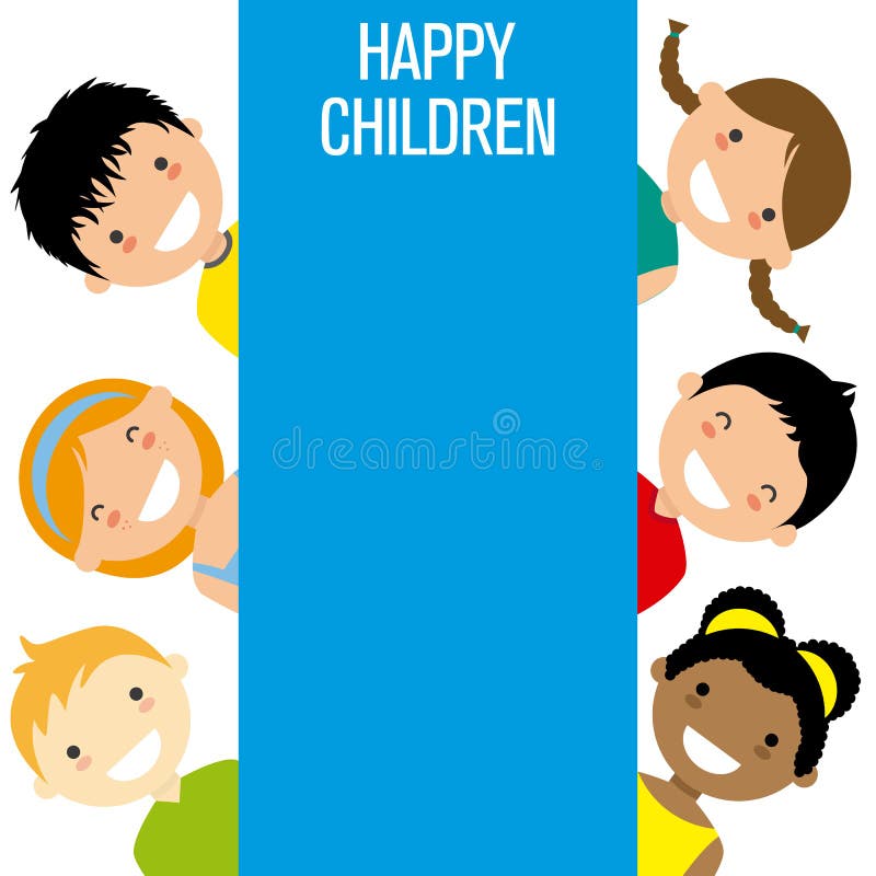 Group of smiling children stock vector. Illustration of young - 94306799
