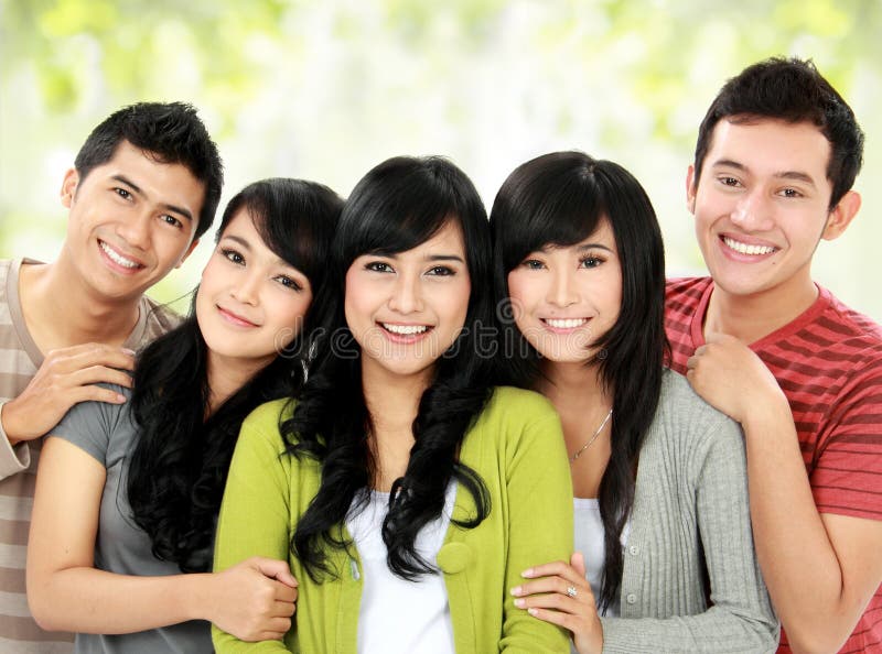 Group of smiling friends stock image. Image of natural - 27543929