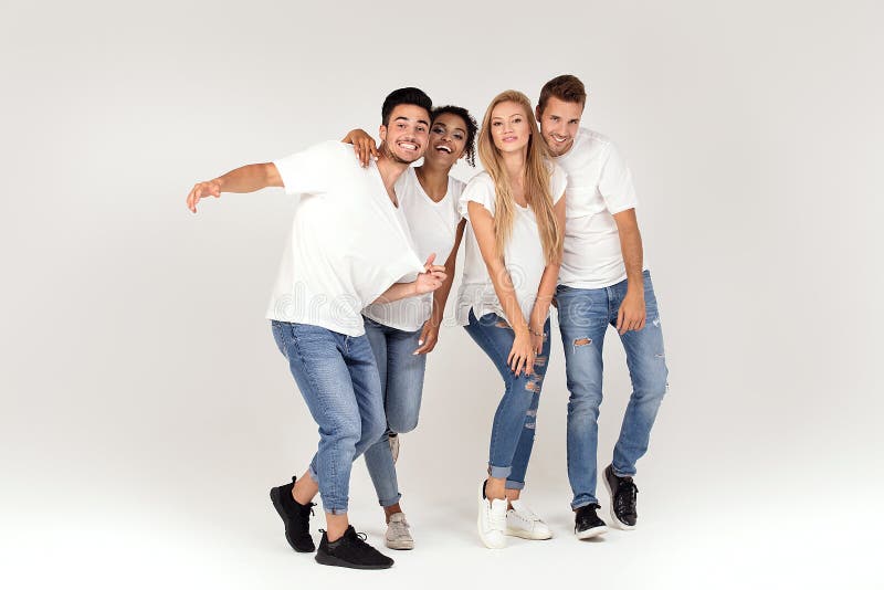 Group of Smiling People Having Fun Together. Stock Image - Image of ...