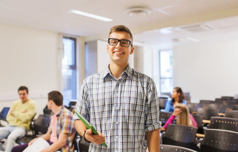 Group of Smiling Students in Lecture Hall Stock Photo - Image of hall ...