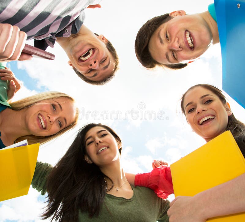 Students looking at camera stock image. Image of desk - 32899787