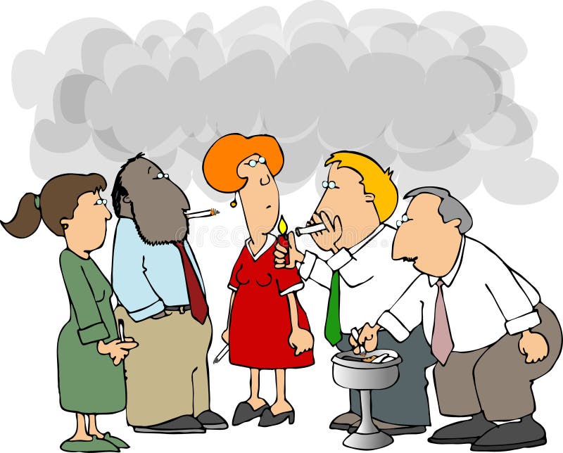 Group of smokers stock illustration. Illustration of light - 1439298