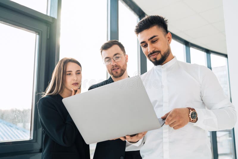 Group of Software Developers is Thinking about New Project. Stock Image ...