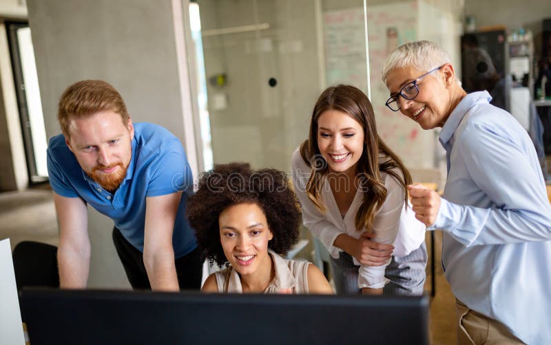 Software Engineers Working on Project and Programming in Company Stock ...