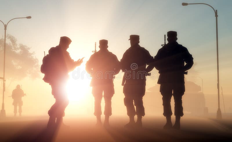 Soldiers stock vector. Illustration of modern, forces - 15417820