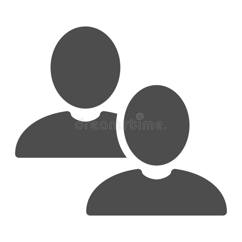 Group Solid Icon. Users Vector Illustration Isolated on White Stock ...