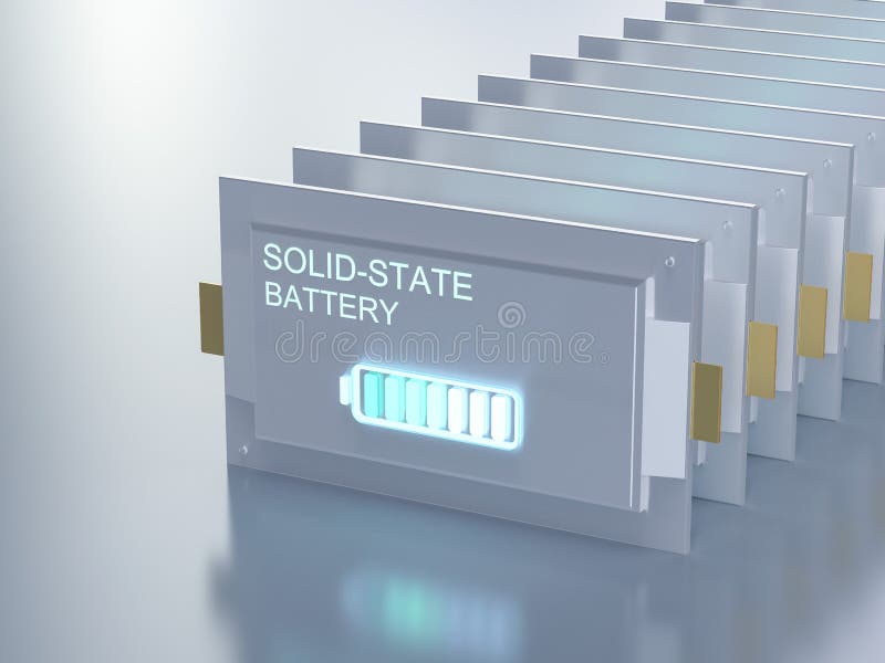 Group of Solid-state or Rechargeable Batteries Stock Illustration ...