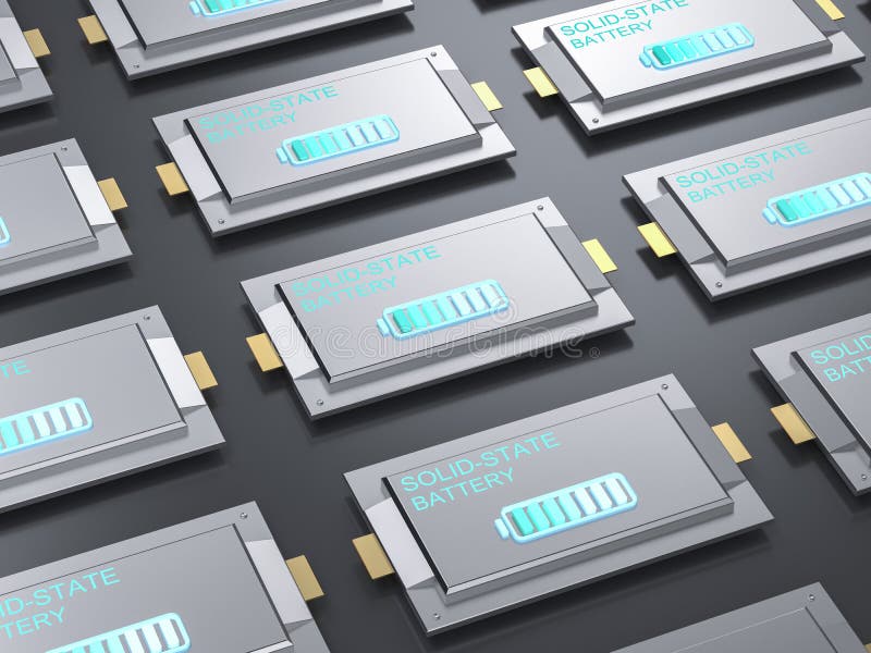 Group of Solid-state or Rechargeable Batteries Stock Illustration ...