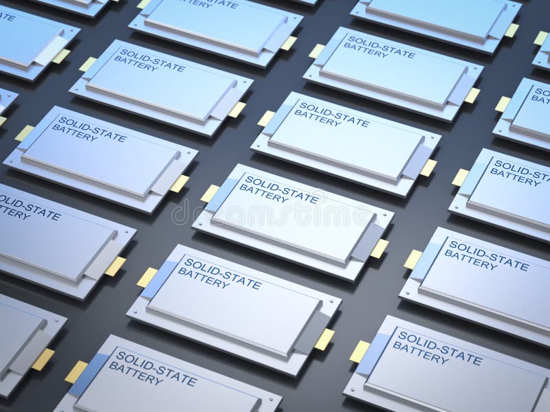Group of Solid-state or Rechargeable Batteries Stock Illustration ...