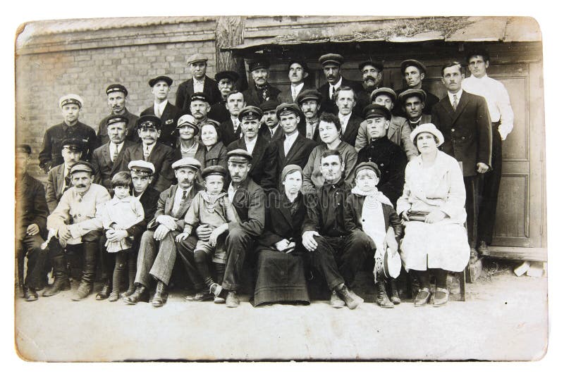 Group of Soviet Railwaymen with Their Families Editorial Photo - Image ...