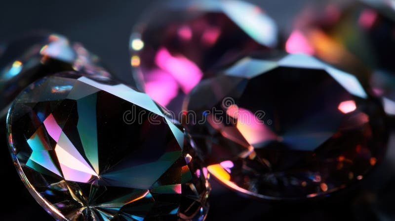 A Group of Sparkling Diamonds Seen Up Close Stock Photo - Image of ...