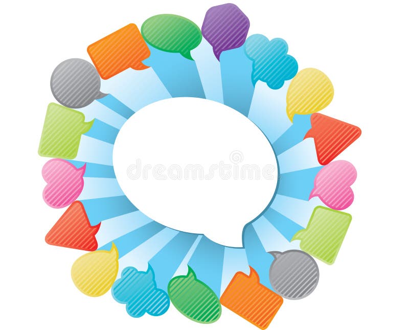 Group speech bubble stock vector. Illustration of pattern - 25397835