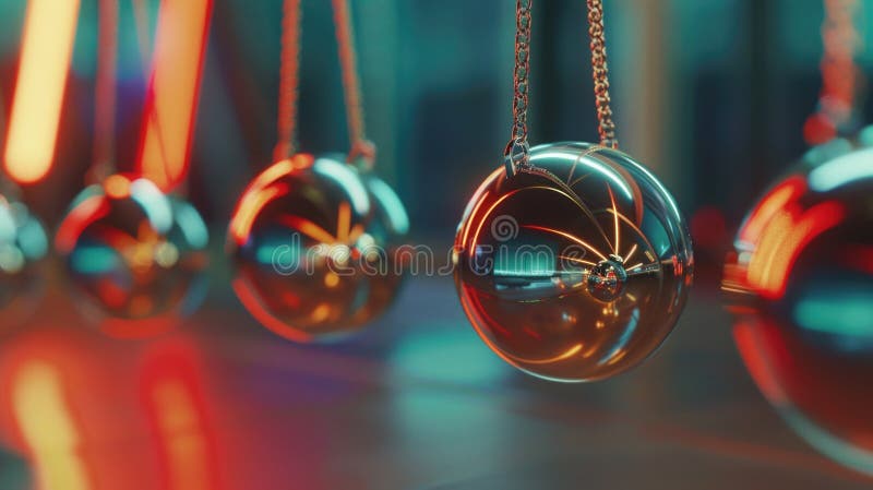 Group of Spheres Hanging from a Chain, Suitable for Interior Design ...