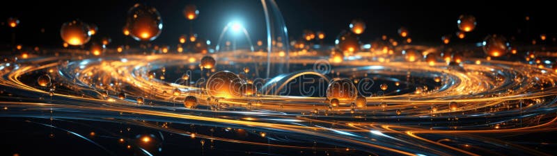 A Group of Spheres with Lights Stock Illustration - Illustration of ...