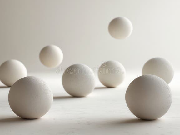 Group Spherical Objects that Appear To Be Floating Creative Image of ...