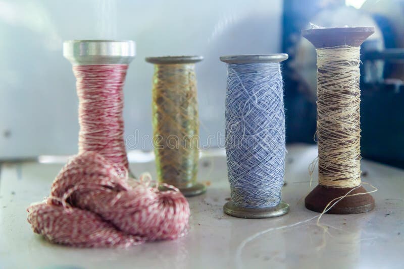 Group of Spool Thread Reel To Work for Weaving Machine and Thai Stock ...