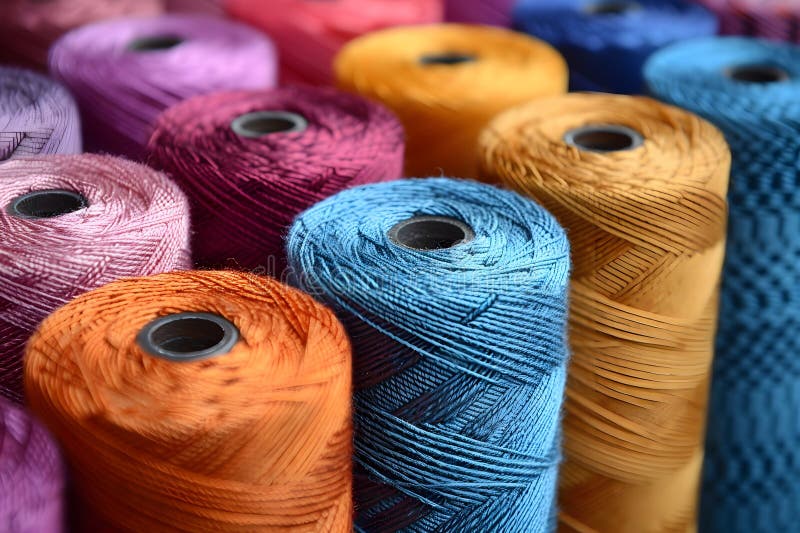 Group of Spools of Yarn Generative AI Stock Illustration - Illustration ...