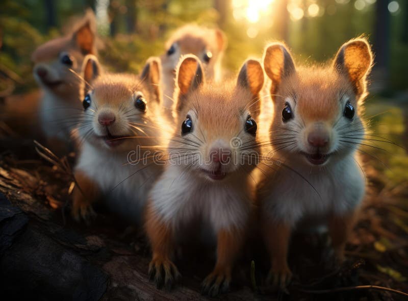 A group of squirrels stock photo. Image of squirrel - 289730910