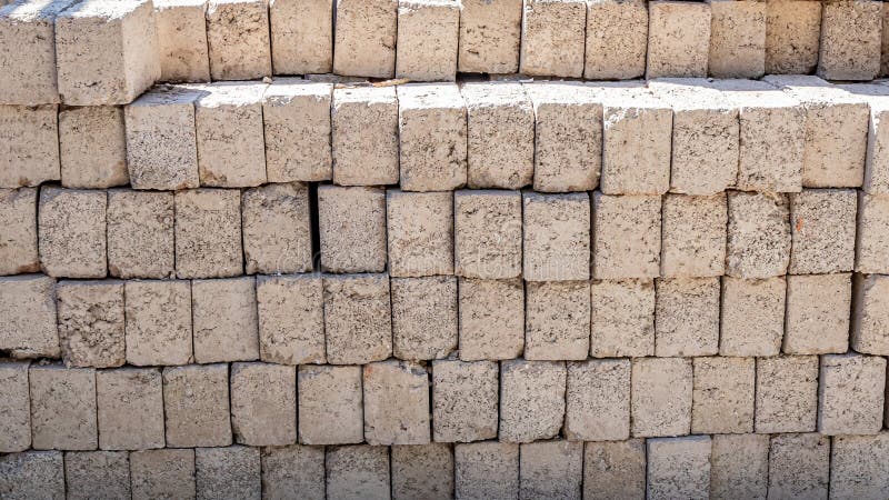 Group of Stacked Grayish Bricks Forming a Wall Stock Photo - Image of ...