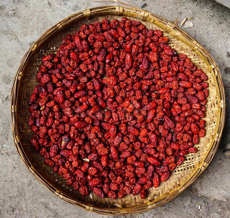 Group Stacks of Dried Red Chinese Dates Stock Image - Image of fruit ...