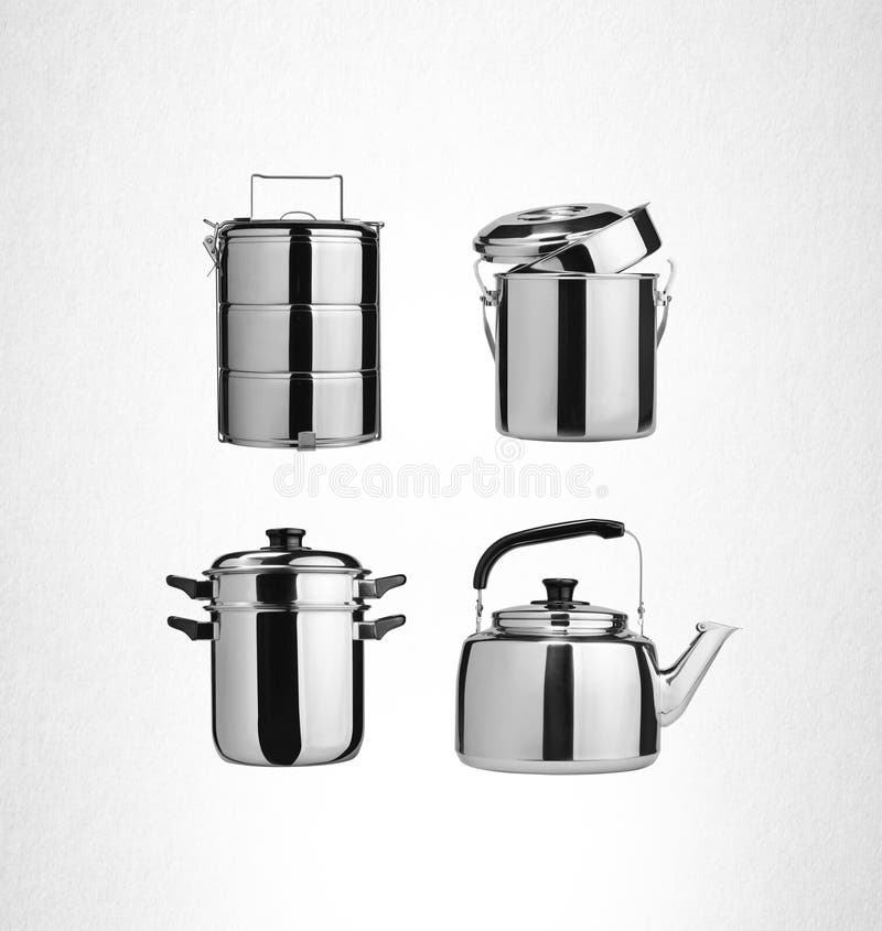 Kitchenware. Group of Stainless Steel Kitchenware Stock Image - Image ...