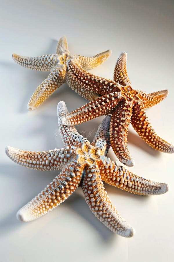 Group of Starfish Sitting on White Table, Perfect for Beach Themed ...