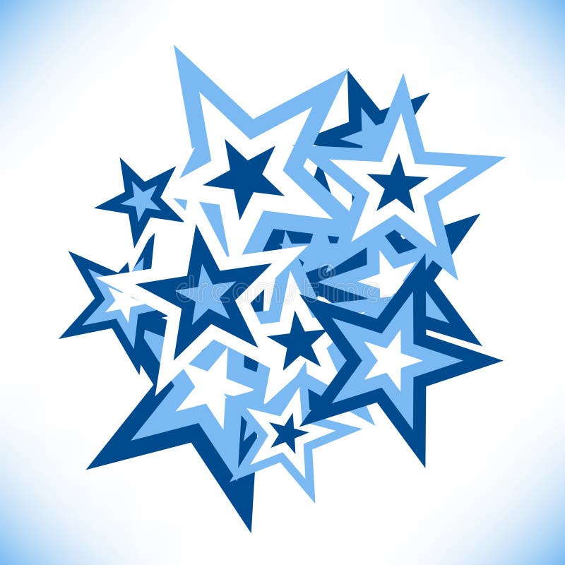 Group of Stars of Different Sizes Stock Vector - Illustration of ...