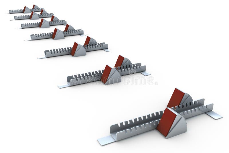 Group of starting blocks stock illustration. Illustration of beginning ...