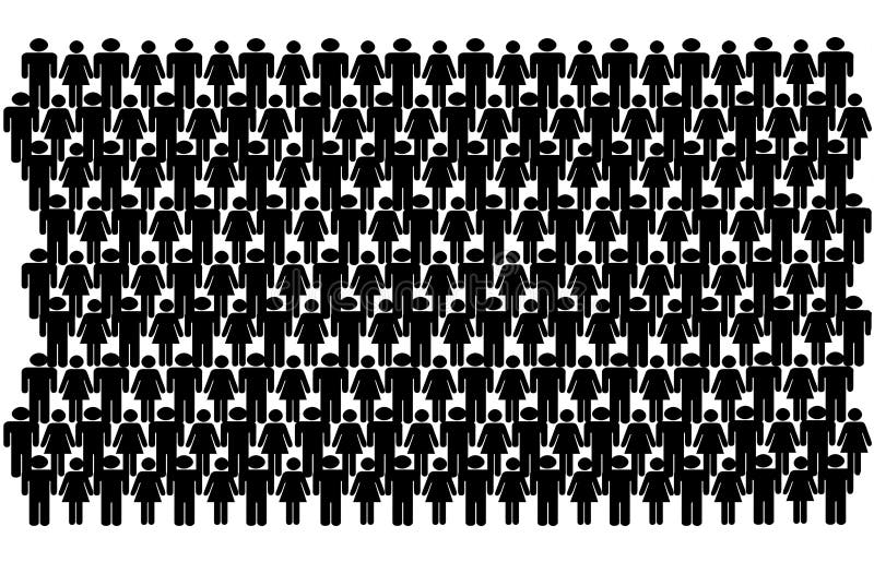 Group of Stick People stock illustration. Illustration of outline ...