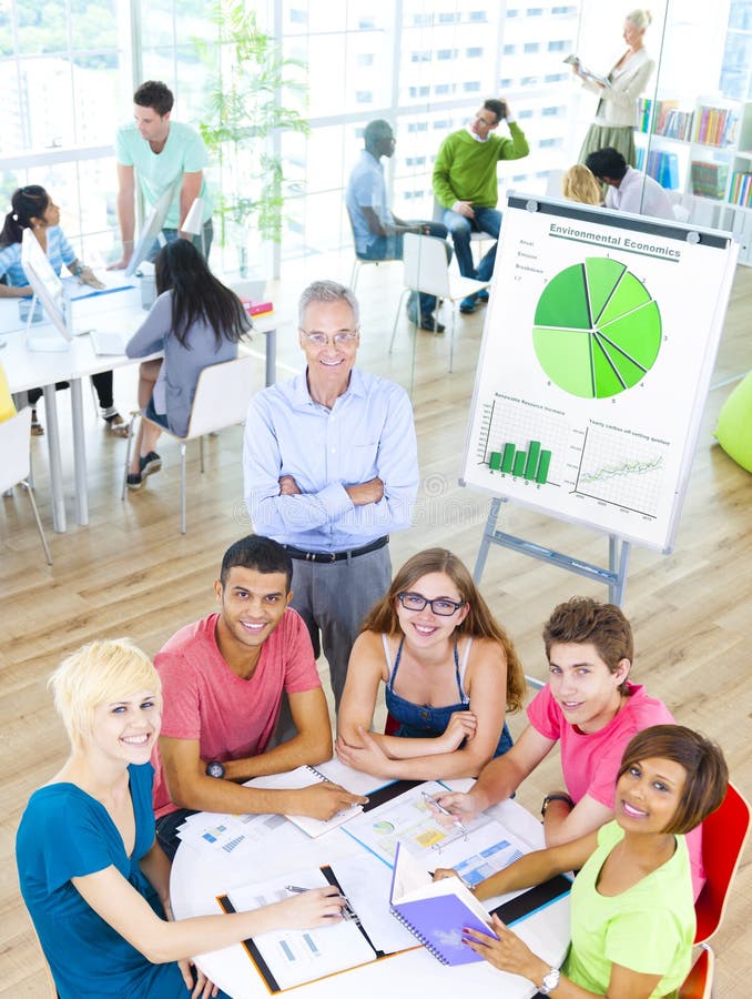 Group of Student in the Classroom Stock Image - Image of communications ...