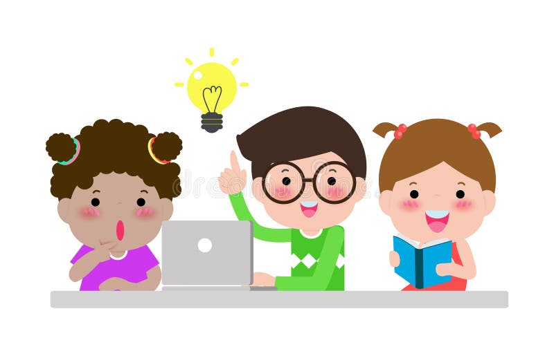 Group Student Discuss for Creative Ideas. Education Concept of Teamwork ...