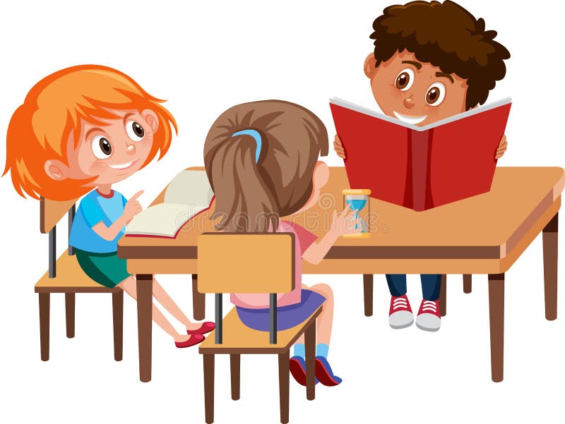 Friends Doing Homework Stock Illustrations – 99 Friends Doing Homework ...