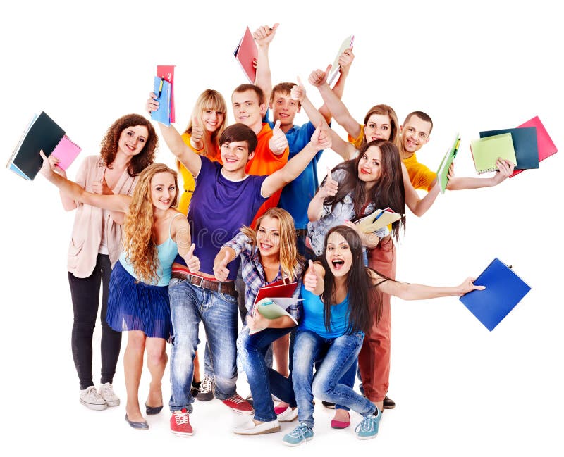 Group Student with Notebook. Stock Photo - Image of exam, person: 34068550