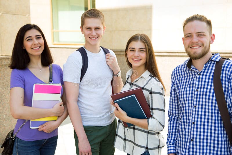 Group of student outside stock image. Image of person - 187531877