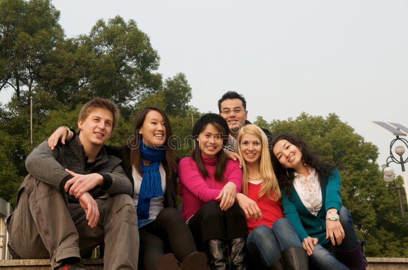 Group of Students stock photo. Image of student, girls - 12178956